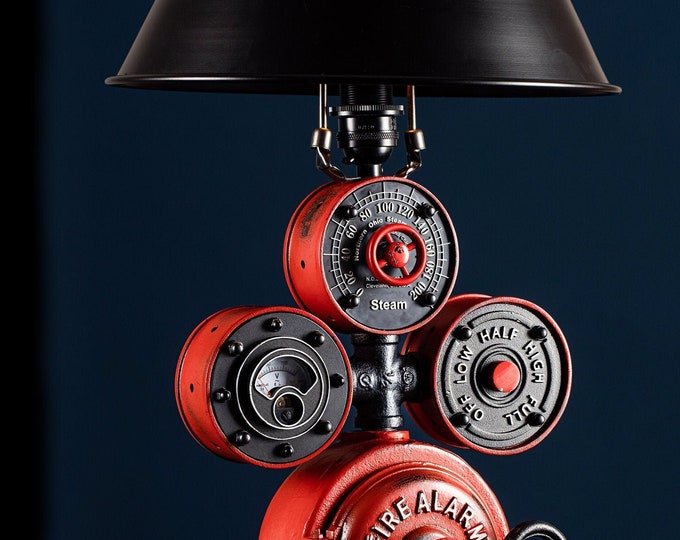 Firefighter Lamp - Firefighter's Light - Fireman's Gift - Helmet Badge ...