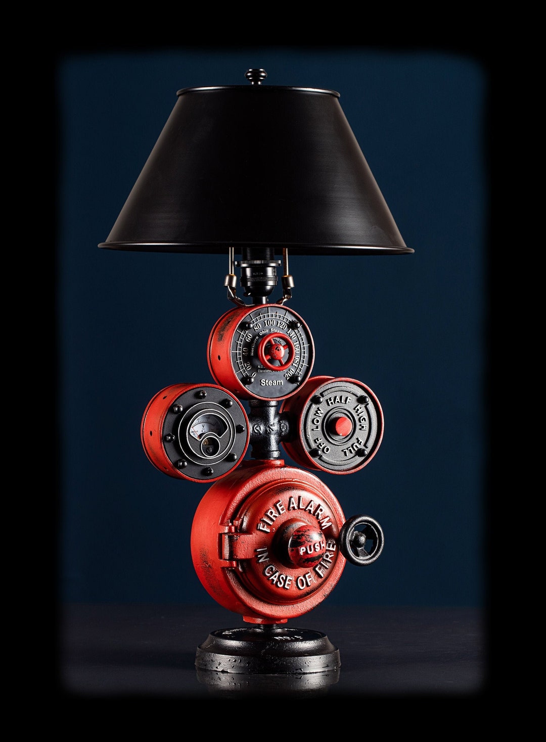 Firefighter Lamp - Firefighter's Light - Fireman's Gift - Helmet Badge ...