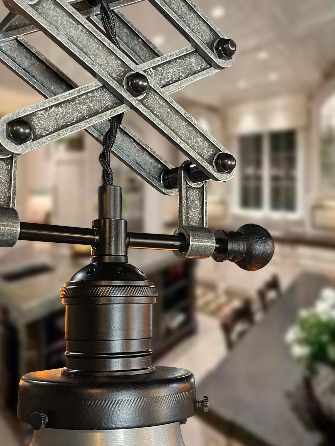 Accordion Light - Scissor Industrial Pendant - Kitchen Island - Scissor ...