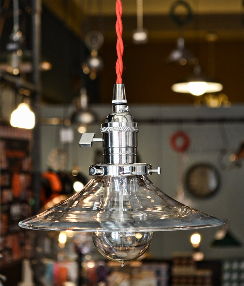 Clear Glass Shade Pendant Light Minimalist Light - Etsy