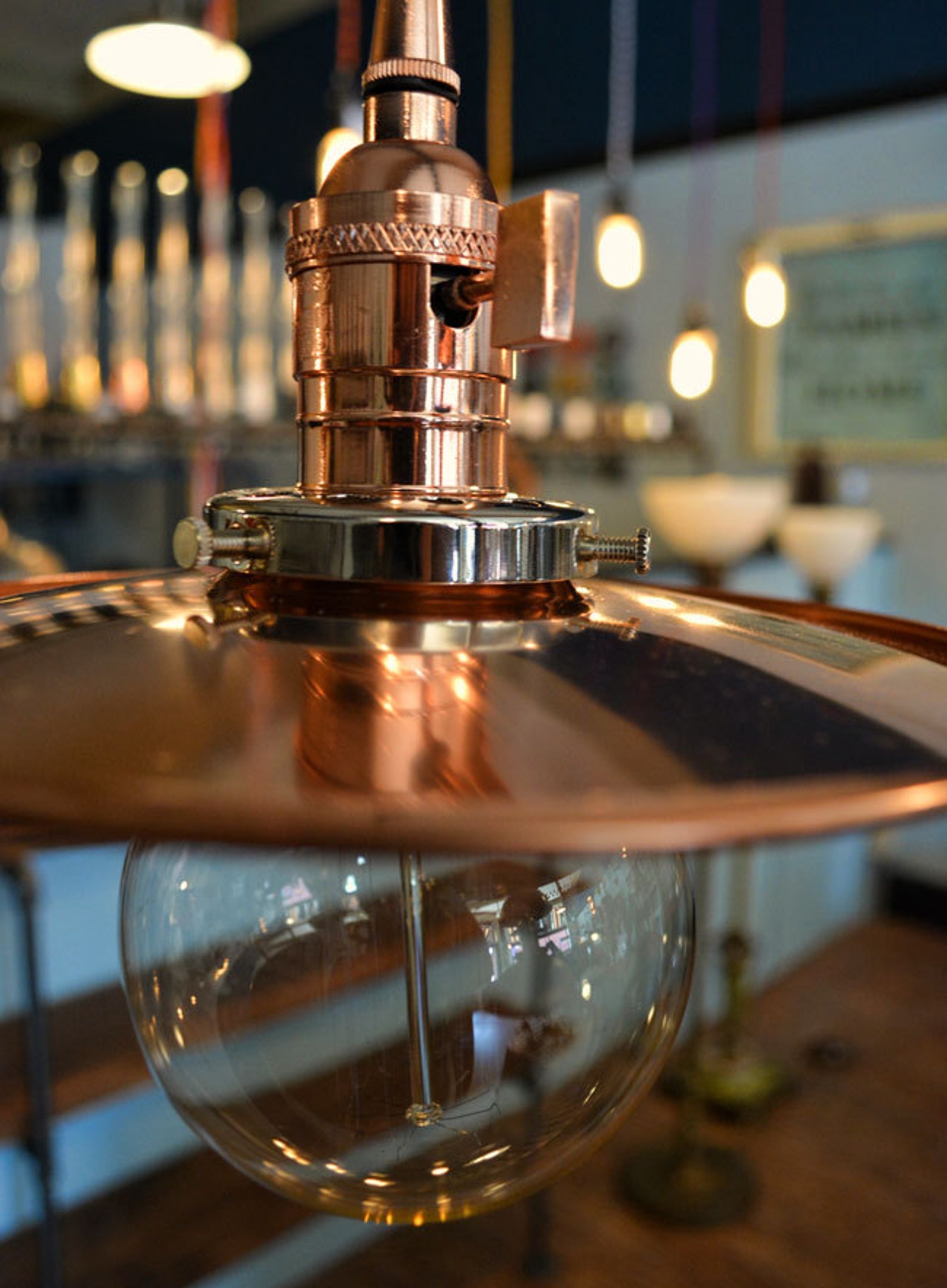 Copper Industrial Shade Pendant Light - Minimalist Light - Industrial ...