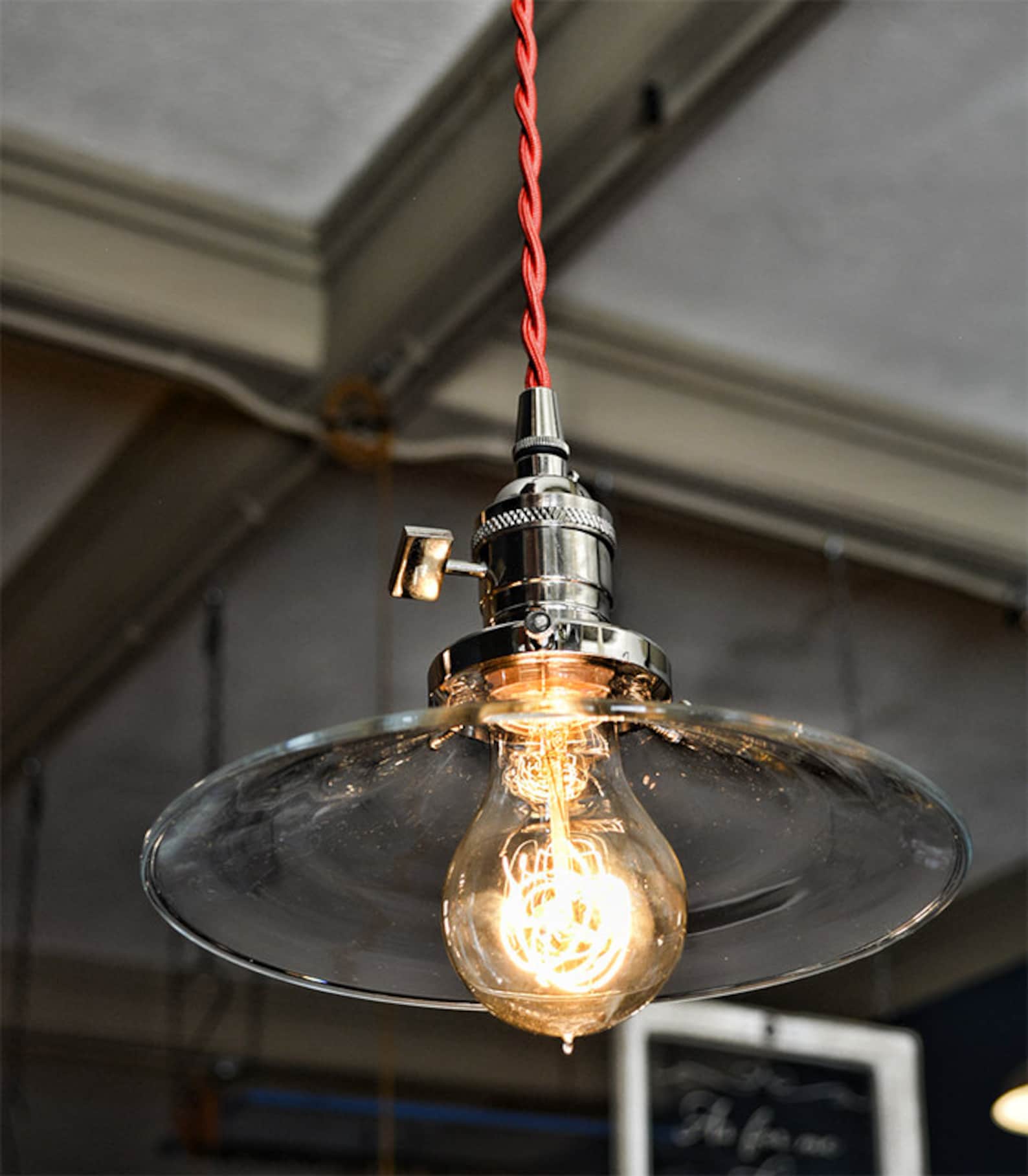 Clear Glass Shade Pendant Light Minimalist Light - Etsy