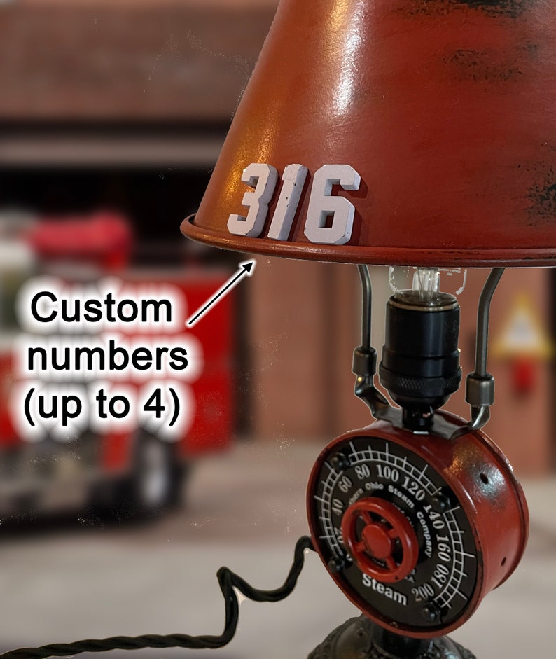 Firefighter Light Table Lamp Firefighter's Lamp - Etsy