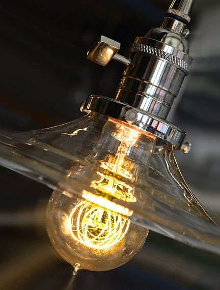 Clear Glass Shade Pendant Light Minimalist Light - Etsy