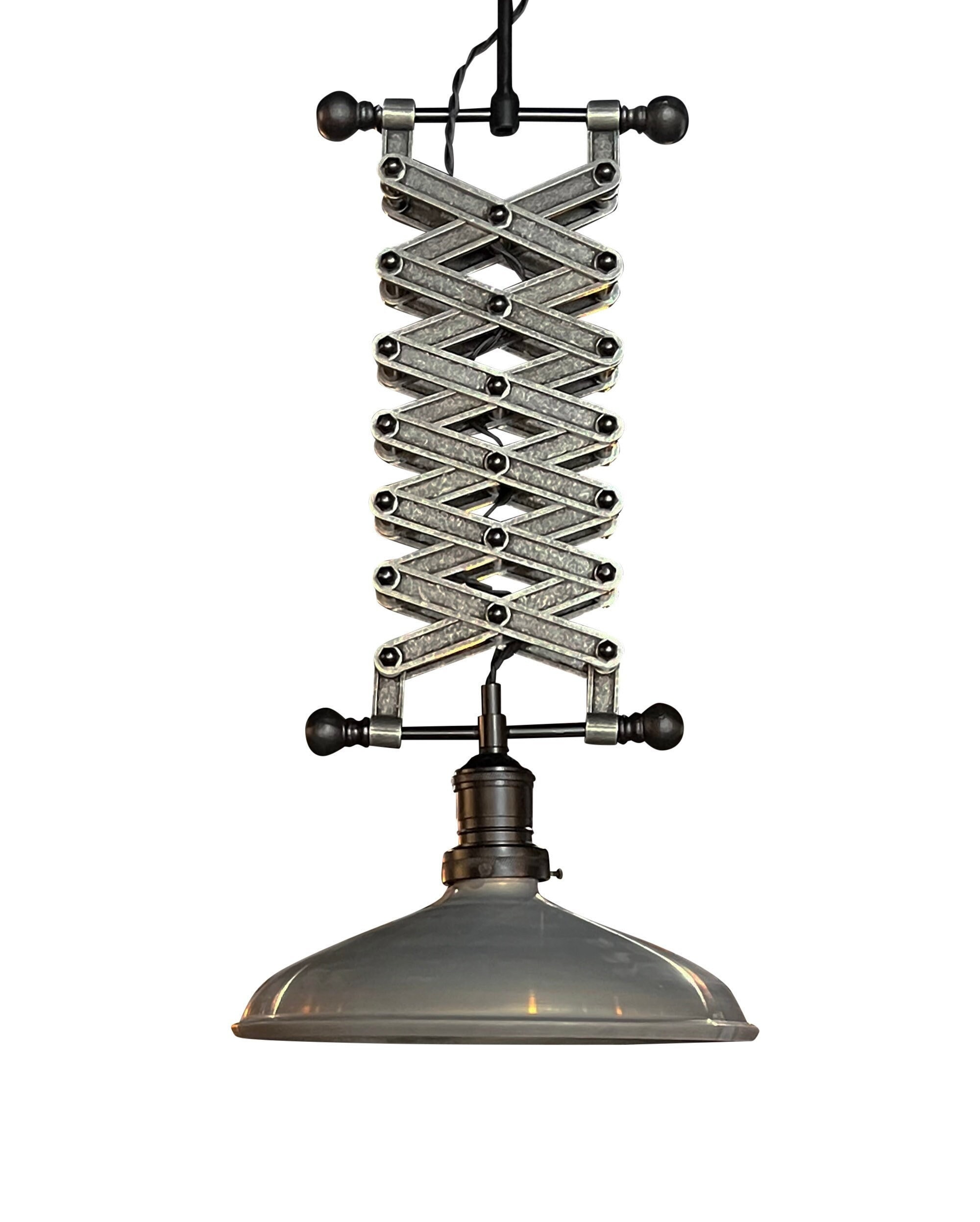 Accordion Light - Scissor Industrial Pendant - Kitchen Island - Scissor ...