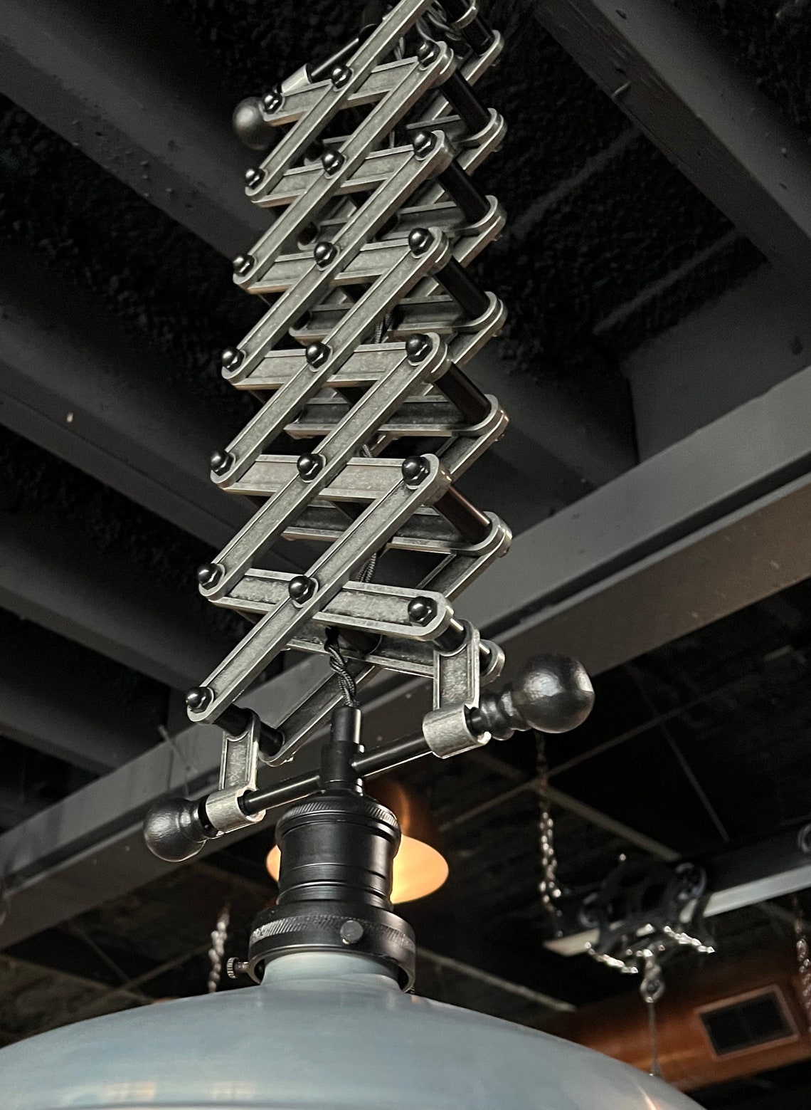 Accordion Light - Scissor Industrial Pendant - Kitchen Island - Scissor ...