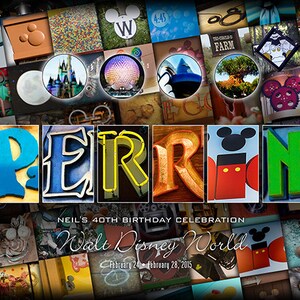 Disney World Themed Letter Art Personalized With Your Name & Message ...