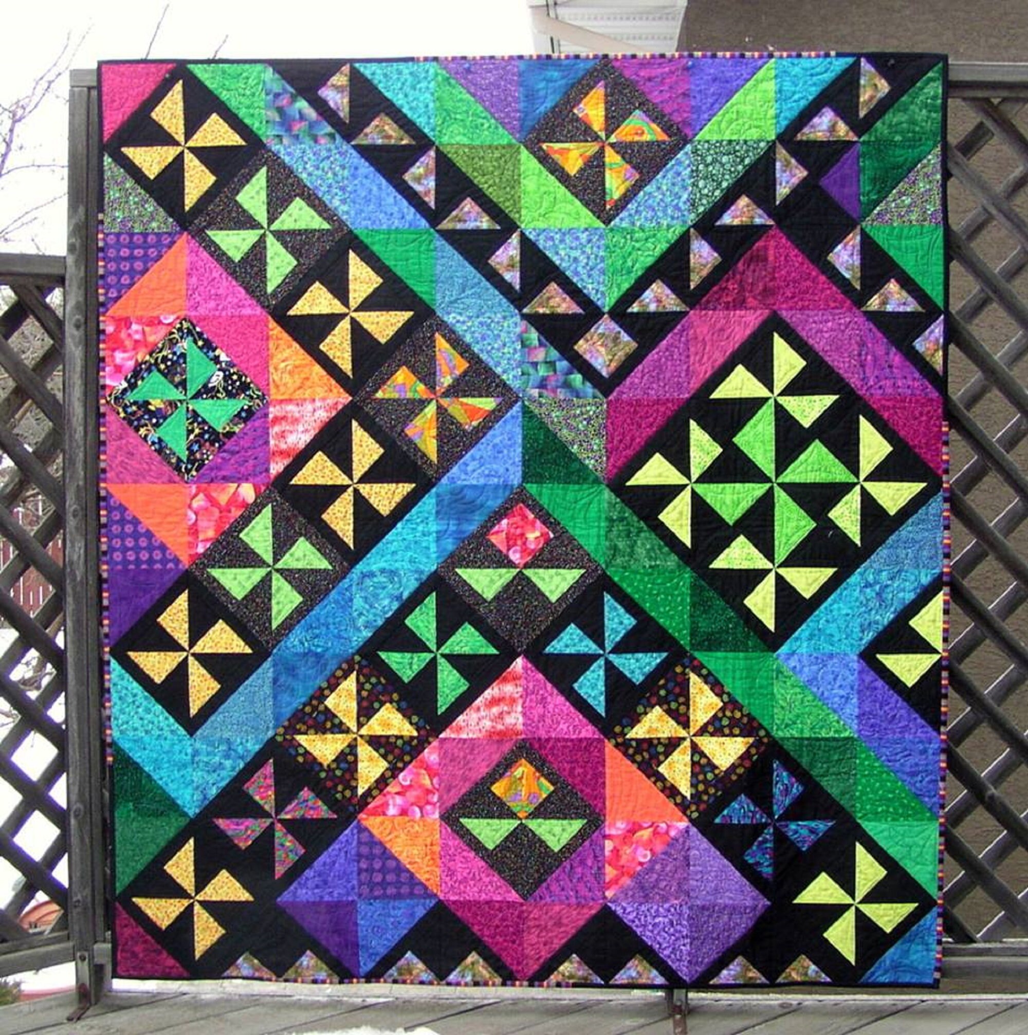 Pinwheels & Posies PDF Quilt Pattern - Etsy