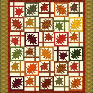 Fall Colours PDF Quilt Pattern in 3 Sizes - Etsy