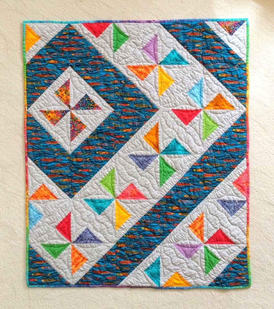 Pinwheels & Posies PDF Quilt Pattern - Etsy