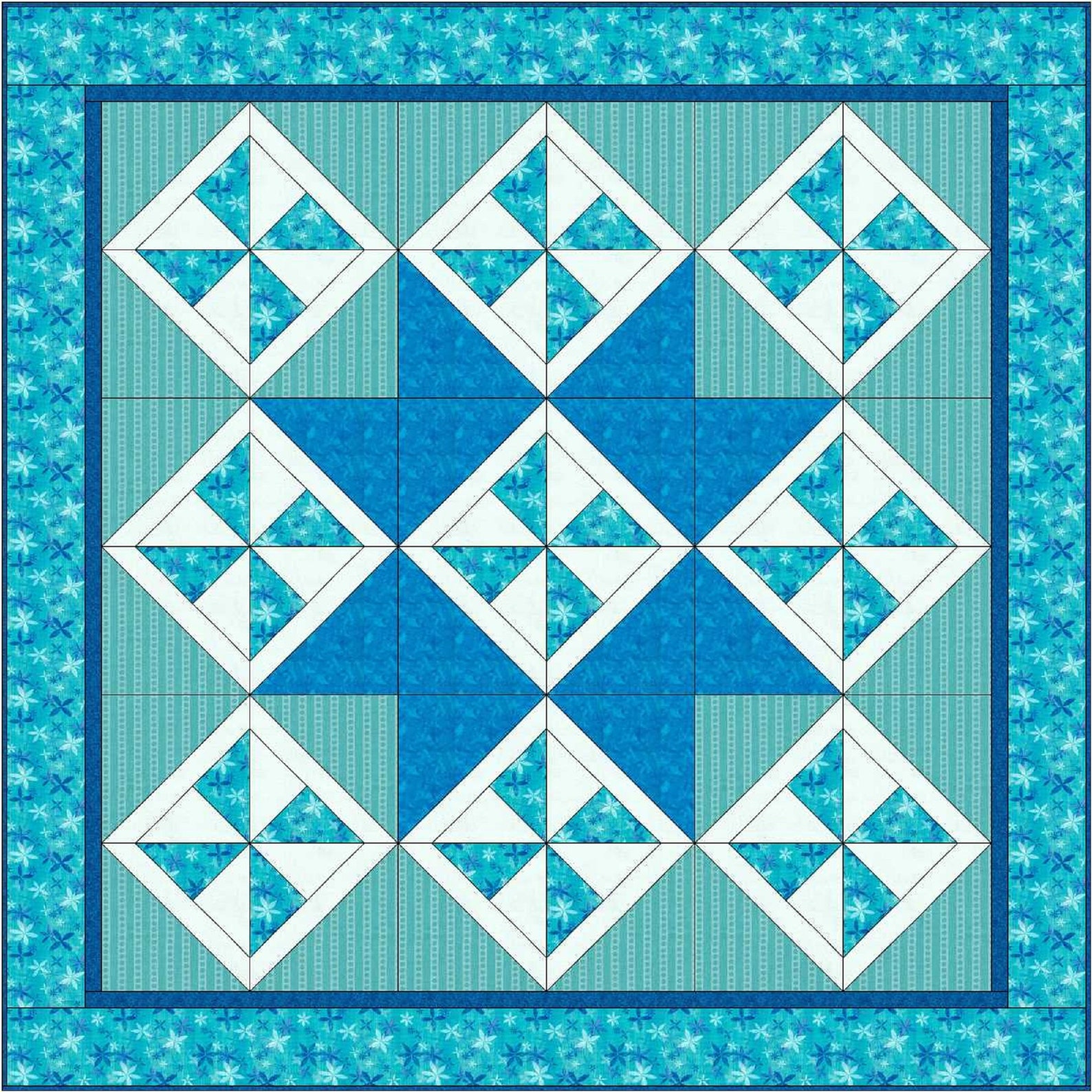 Pinwheels & Posies PDF Quilt Pattern - Etsy