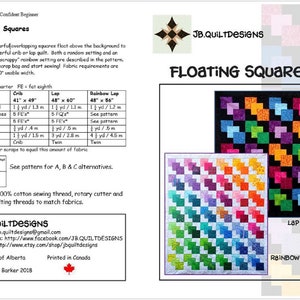 Floating Squares PDF Quilt Pattern - Etsy