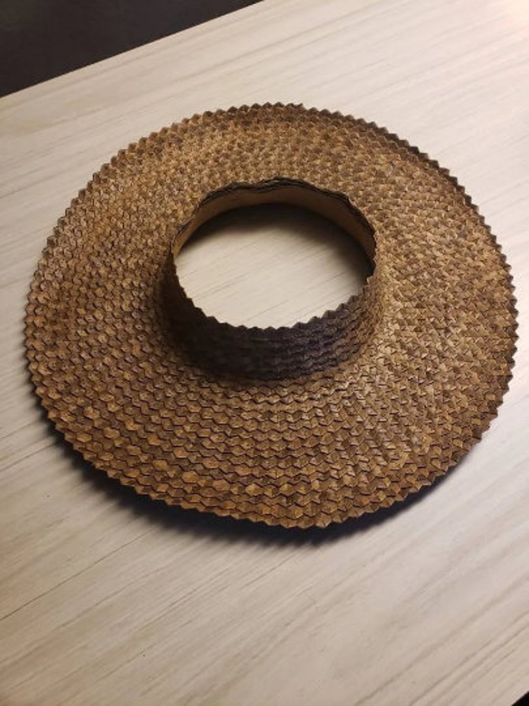 Straw Hat Crownless Hat Palm Leaf Hat Beach Hat Summer Straw Visor ...