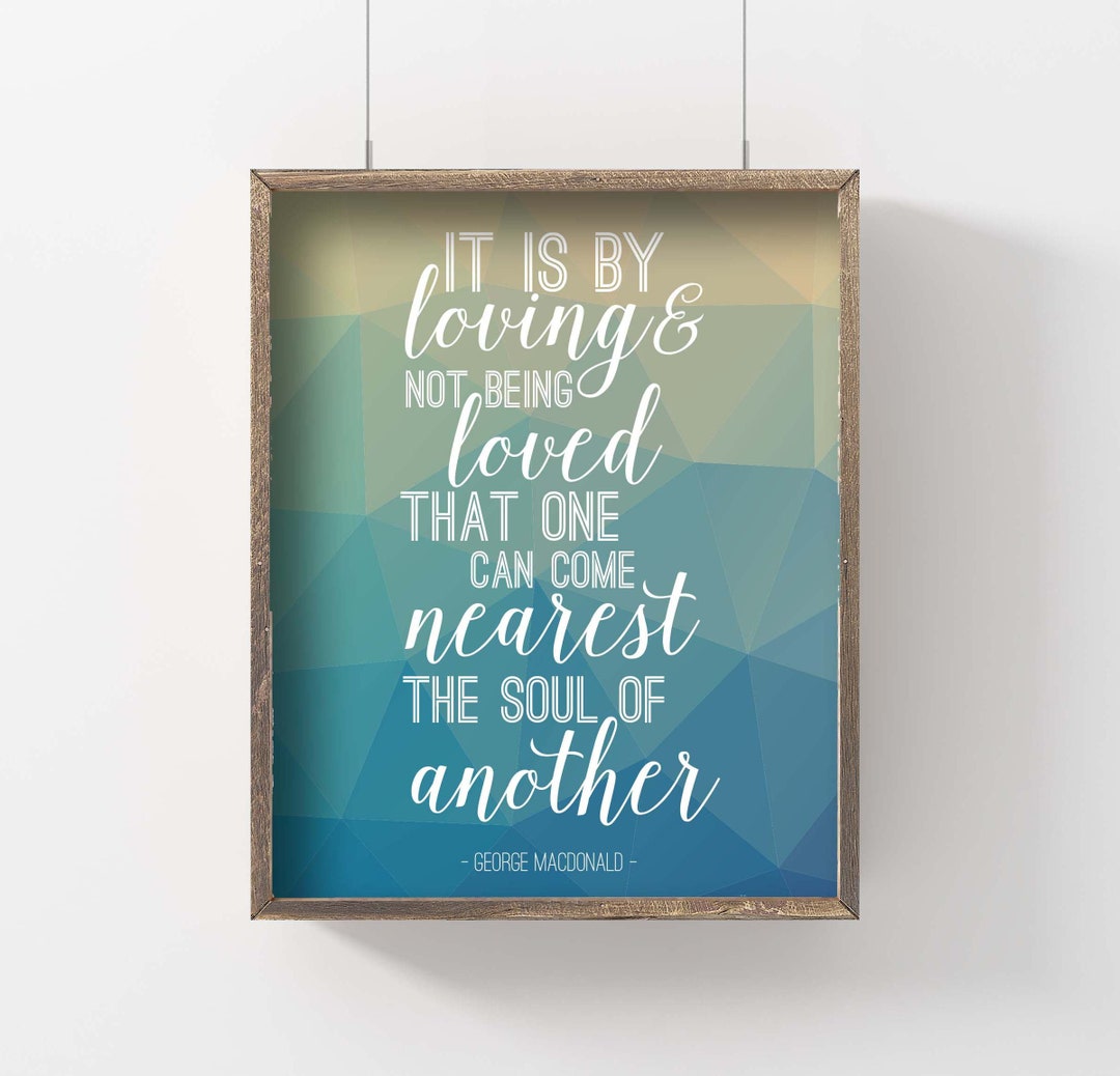 George Macdonald Love Quote Geometric Print - Etsy