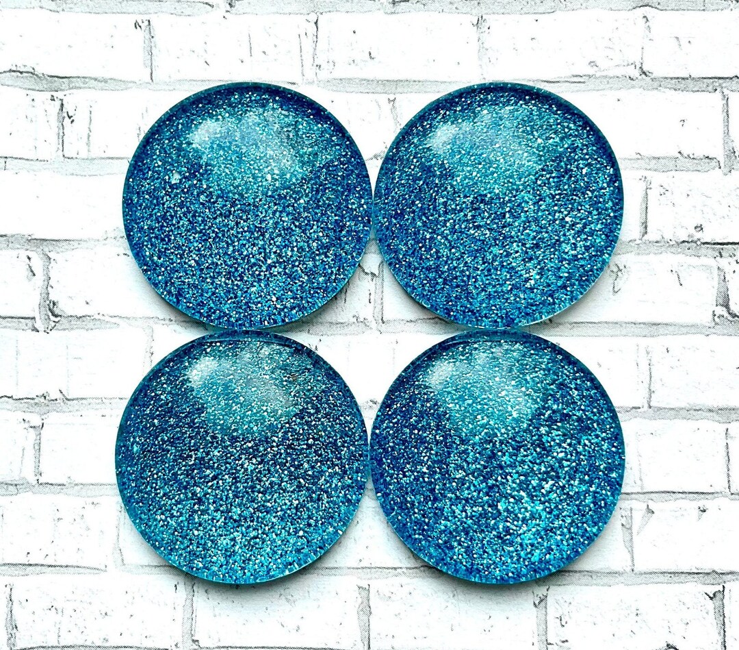 Glass Magnets, Blue Glitter Magnets, Small Gifts, Inexpensive Gifts - Etsy