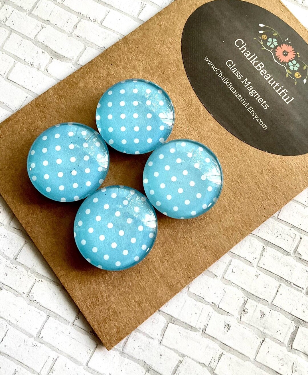 Glass Magnets - Fridge Magnets - Blue Magnets - Office Magnets - Office ...