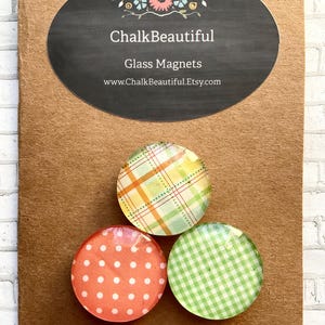 Glass Magnets - Refrigerator Magnets - Cute Magnets - Orange Magnets ...