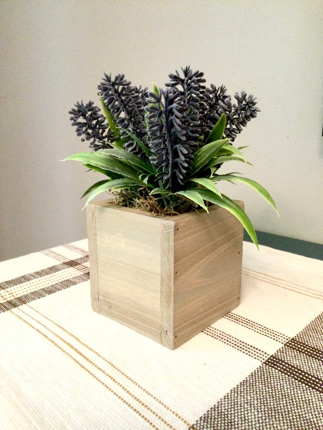 Wooden Planter, Lavender, Small Space Decor, Bookcase Decor - Etsy