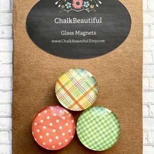Glass Magnets - Refrigerator Magnets - Cute Magnets - Orange Magnets ...