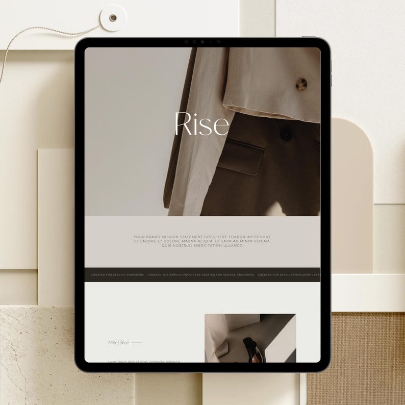 The Rise Template™ | Luxury Showit Website Template for Service ...