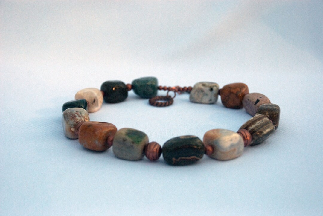 Natural Fisheye Jasper Stone Necklace - Etsy