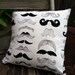 Mustache Burlap Pillow Sham - Etsy