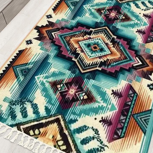 Western Area Rug - Etsy