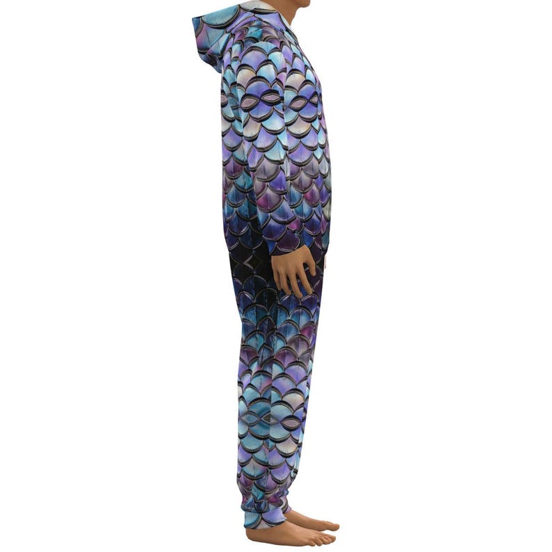 Tarpon Scales Mens One Piece Jumpsuit, Kappa Fish Print, Long Sleeve ...