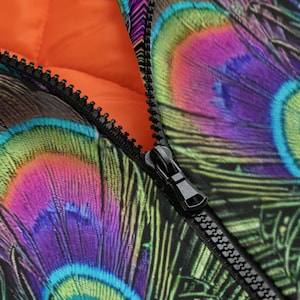 Trippy Peacock Jacket Coat Bomber Unisex Streetwear Mc DJ Rave Festival ...