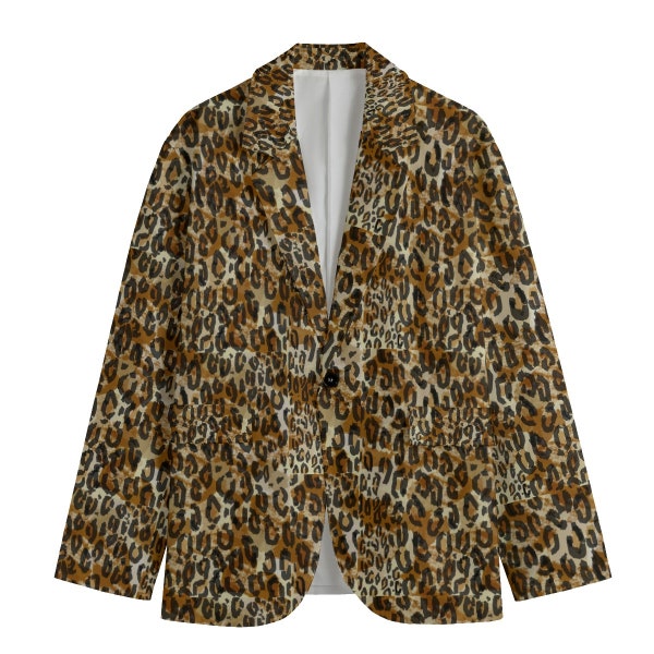 Leopard Print Blazer - Etsy