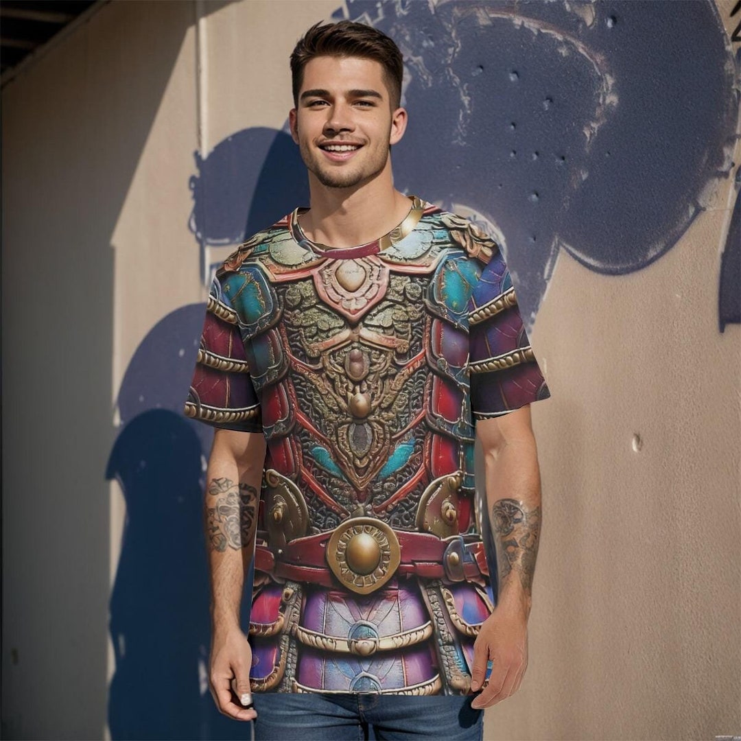 Cotton Renaissance Shirt, Medieval Tee, Warrior Cosplay, Chain Mail ...