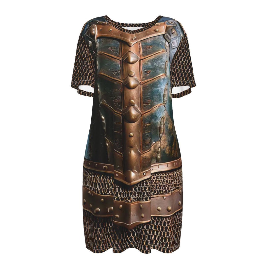 Gladiator Cotton Dress, Steampunk Armor Mini, Festival, Rave, Burning ...