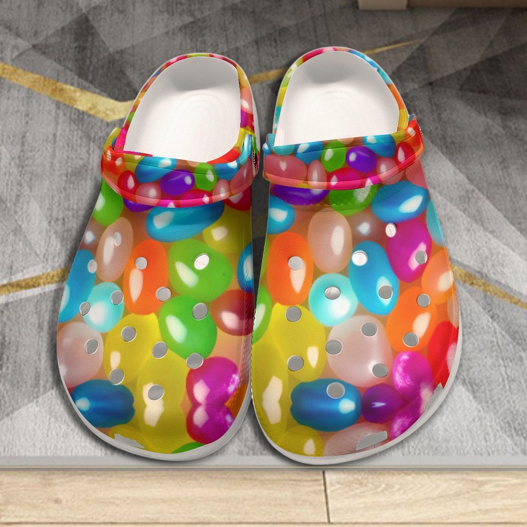Jelly Bean Beans Clogs Waterproof Shoes Summer Candy Pool Colorful ...