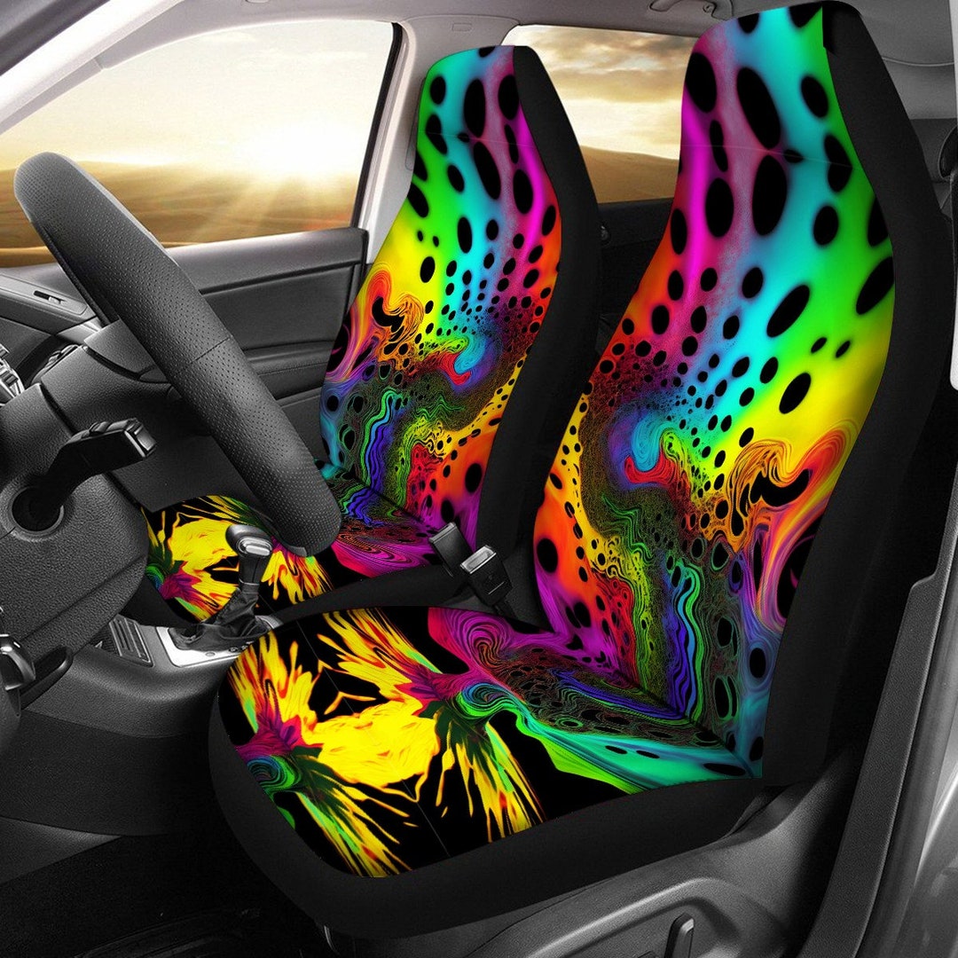 Tie Dye Psychedelic Lava Liquid Car Seat Cover Slip Cushion Universal ...