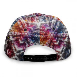 Psychedelic Trippy Hat, Tie Dye Cap, Kaleidoscope Baseball Fractal ...