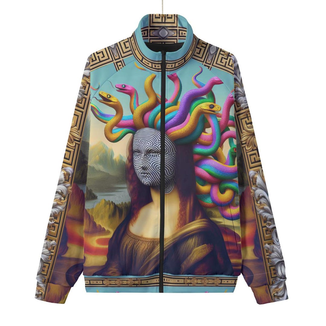 Mona Lisa Medusa Zip up Jacket, Sweatshirt, Menswear, Streetwear ...