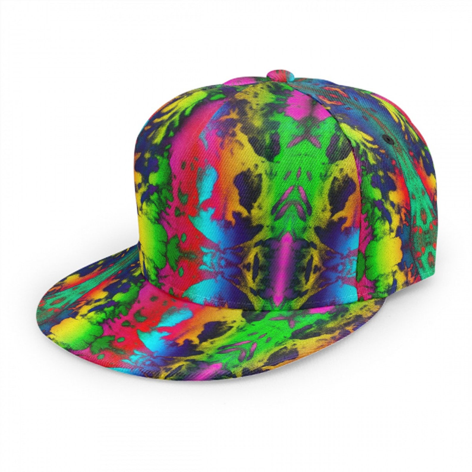 Psychedelic Hat, Trucker Trippy Tie Dye Kaleidoscope Baseball Cap Hip ...