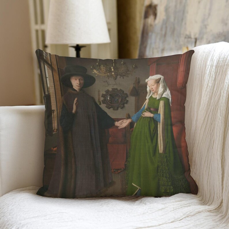 Jan Van Eyck "arnolfini Portrait Painting" Couch Pillow W/ Inserts ...