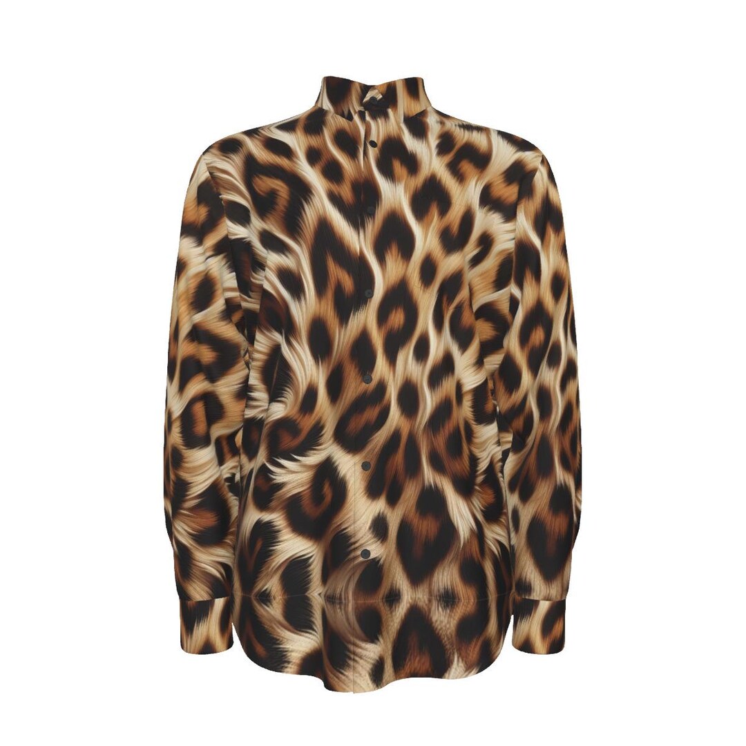 Cheetah Mens Dress Shirt, Cotton Button Down, Gift for Man, Streetwear ...