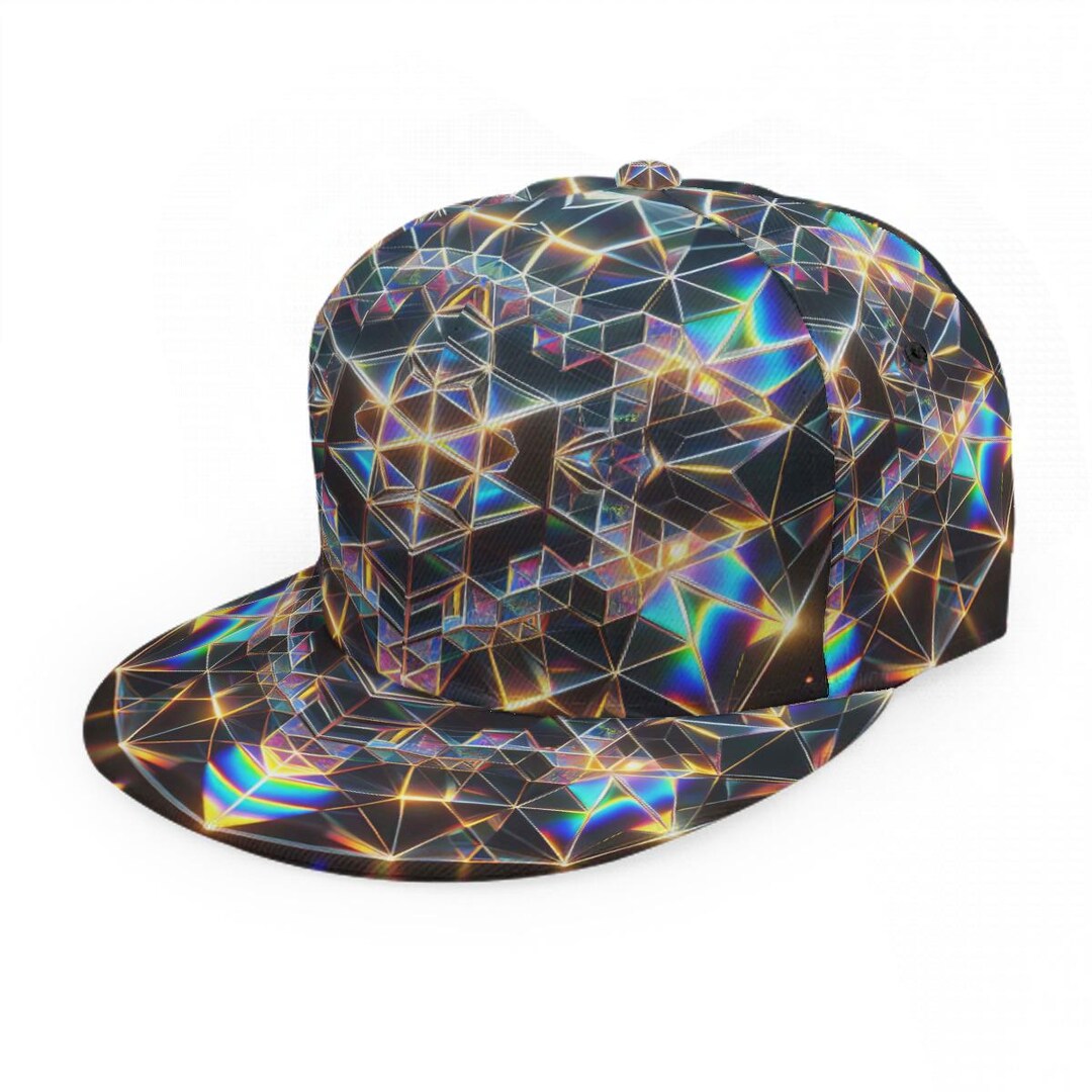 Holographic Mandala Cap, Psychedelic Tessellation Trucker Hat, Trippy ...