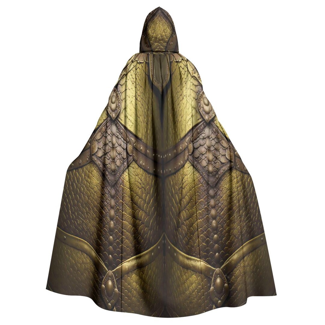 Brass Medieval Cloak Gladiator Cape, Unisex Viking 3D Hooded Robe ...