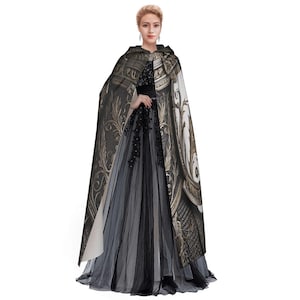 Silver Medieval Cloak Gladiator Cape, Unisex Viking 3D Hooded Robe ...