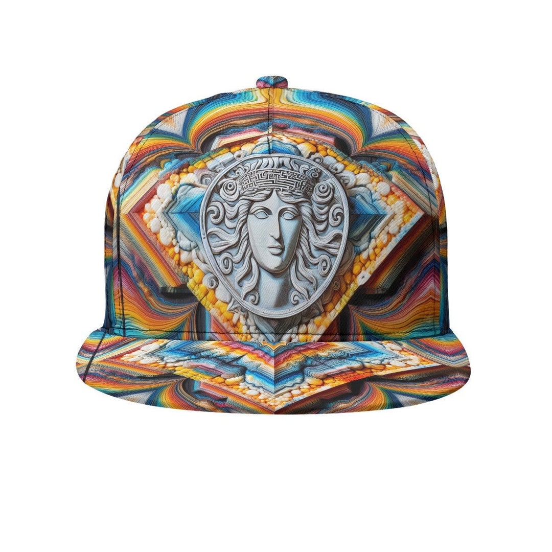 Art Deco Medusa Psychedelic Trippy Cap, Pastel Baroque Baseball Cap ...