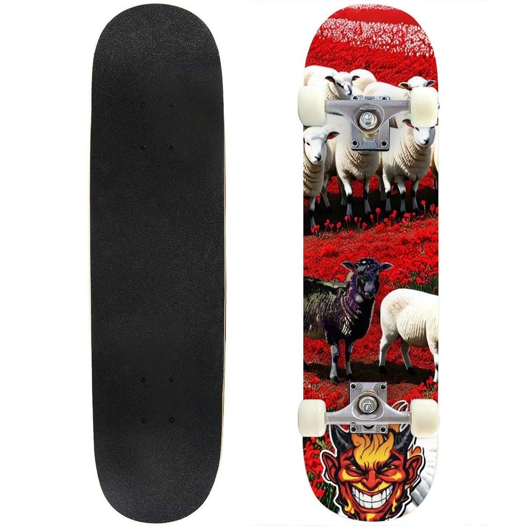 Black Sheep Skateboard 8 Maple Wood, Skate Board, Unisex Best Christmas ...