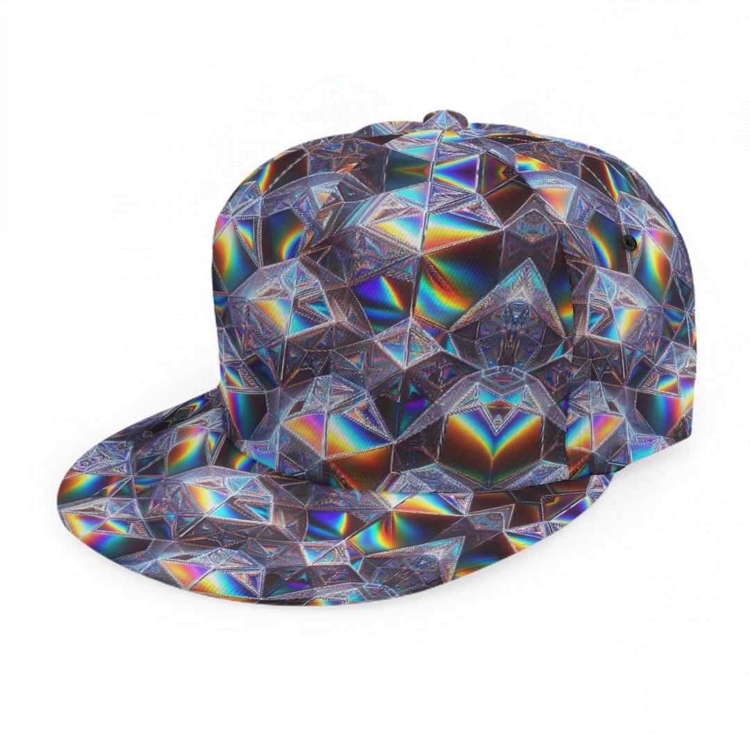 Fractal Rave Cap, Psychedelic Trucker Hat, Trippy Baseball Cap, 3D ...