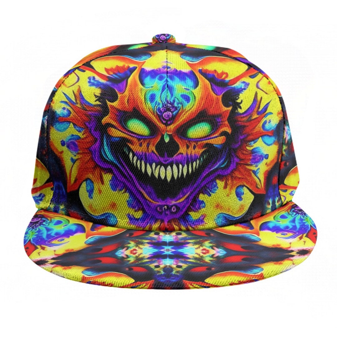 Psychedelic Hat Trippy Devil Demon Fractal Mandelbrot Baseball Cap ...