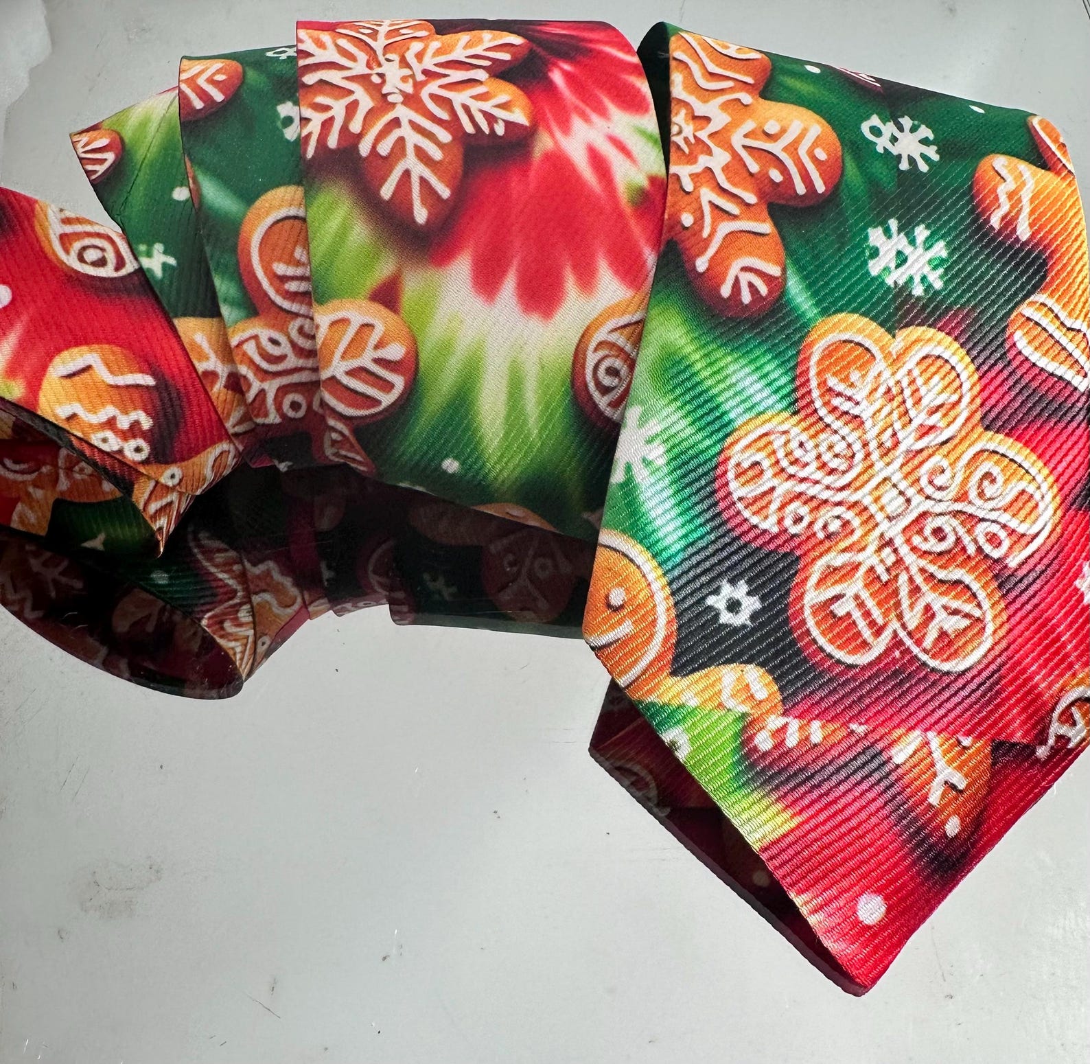 Psychedelic Tie Dye Gingerbread Cookie Necktie, Artistic Party Club ...