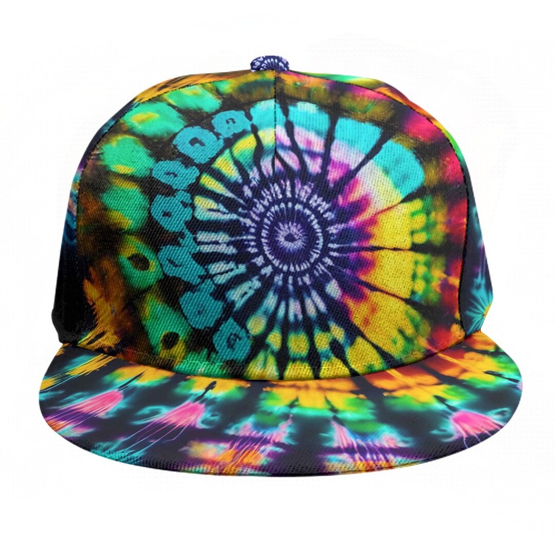 Psychedelic Tie Dyed Baseball Cap Trucker Hip Hop Rave Dj MC Hat Unisex ...
