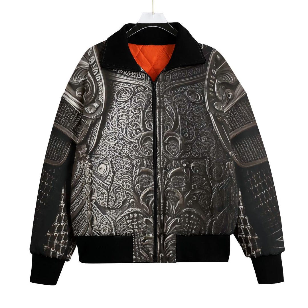 Gladiator Armor Jacket, Dystopian Warrior Bomber Jacket, Quilted Coat ...