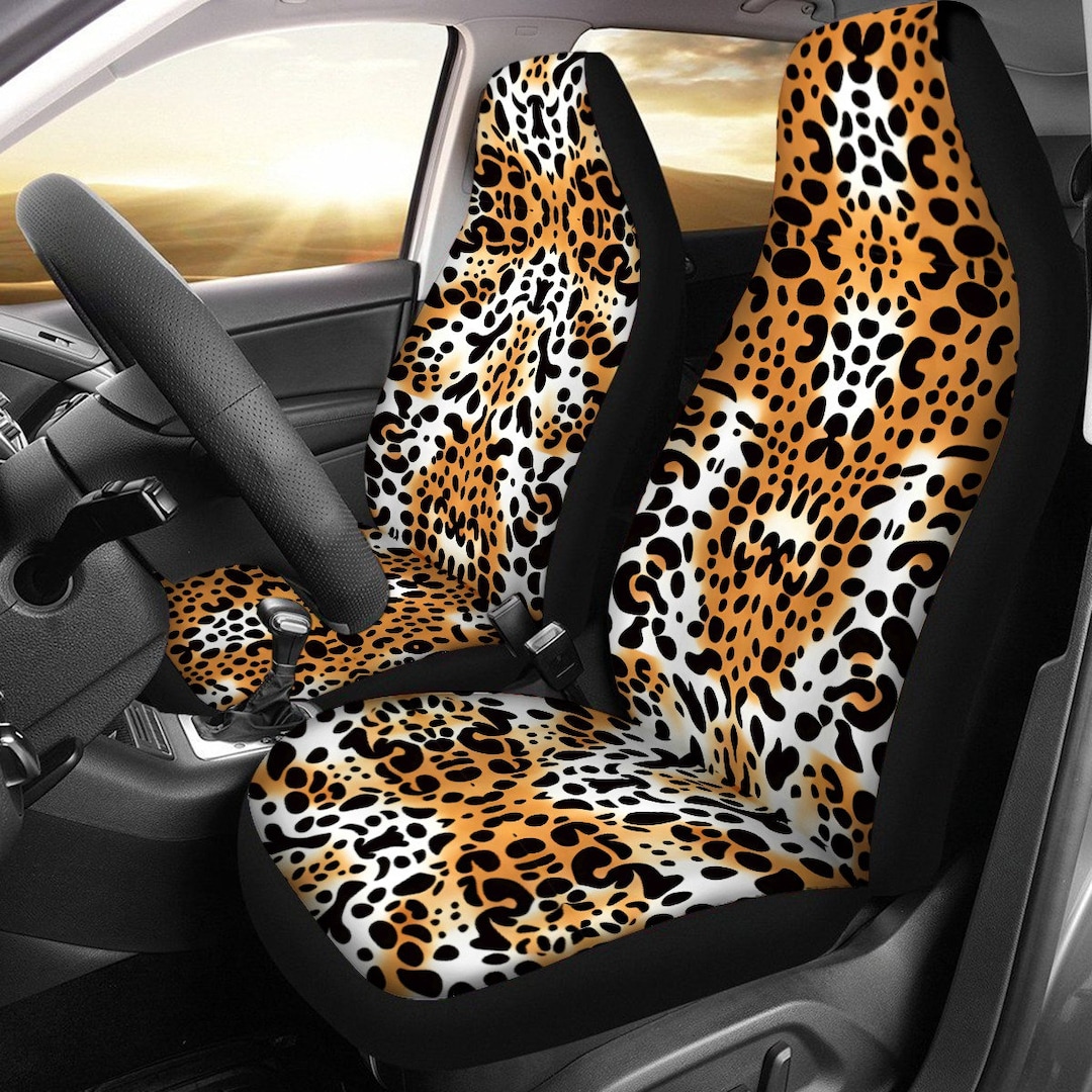 Cheetah Leopard Car Seat Cover Slip Cushion Cushy Dad Vibrant Universal ...